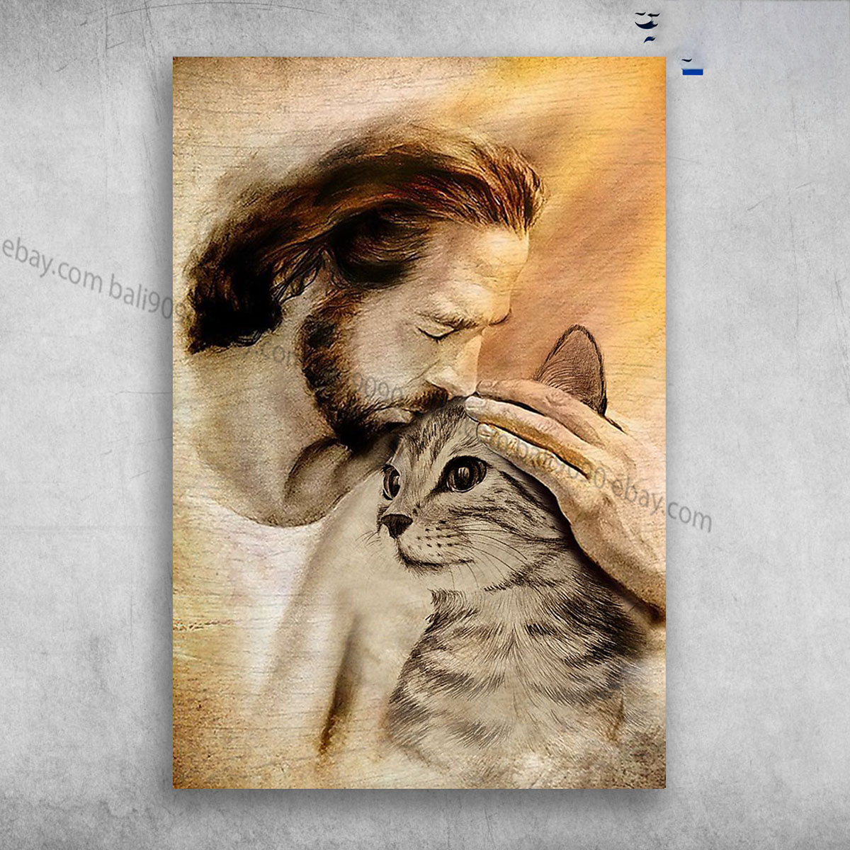 God Loves Cat - Cat And Jesus | eBay